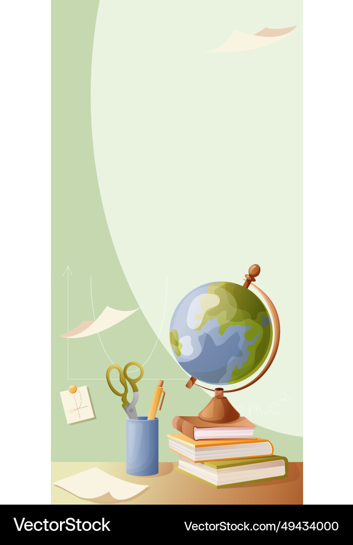School background for poster cover banner Vector Image