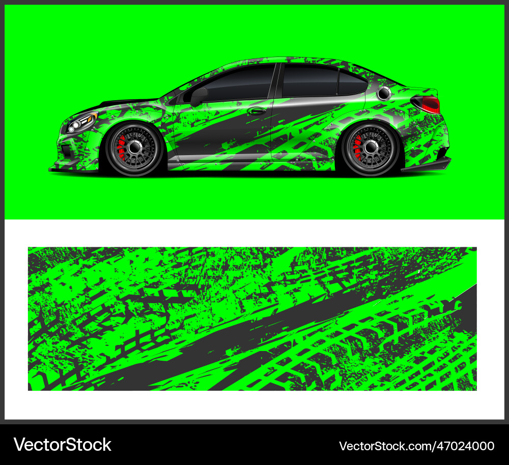Vinyl car wrap design vehicle sticker graphics Vector Image