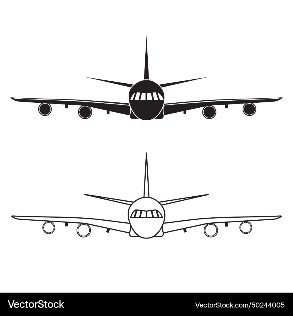 Airplane in the sky isolated Royalty Free Vector Image