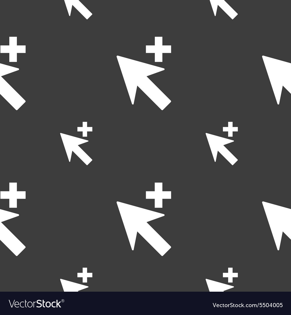 cursor-arrow-plus-add-icon-sign-seamless-pattern-vector-image
