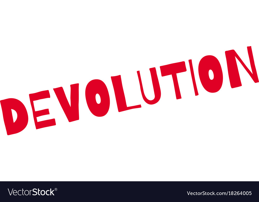 Devolution rubber stamp Royalty Free Vector Image