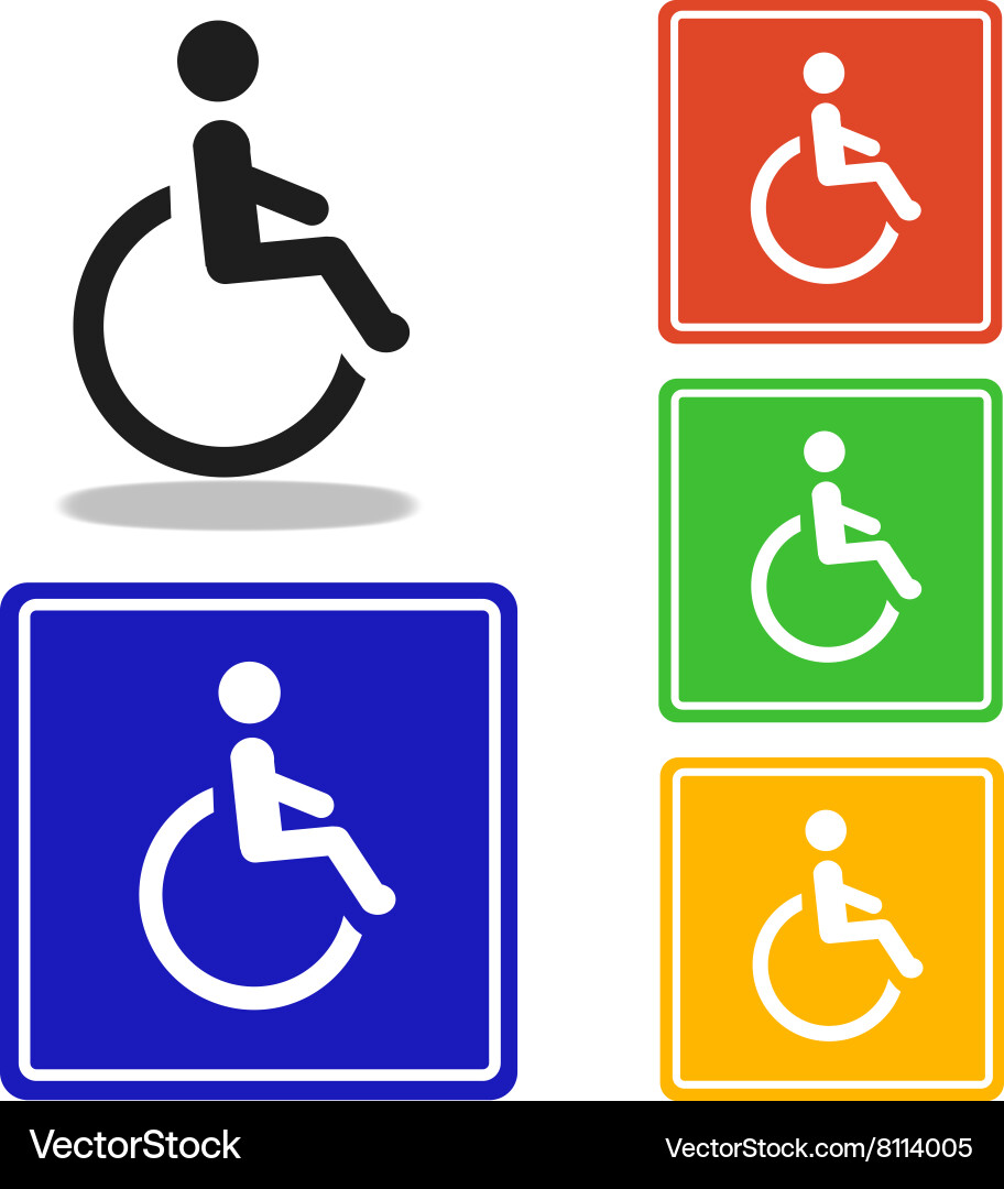 Disabled icon pictograph for logo Royalty Free Vector Image