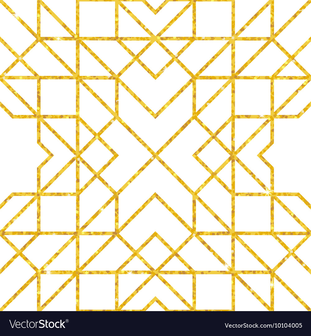 Golden seamless arabic pattern Royalty Free Vector Image