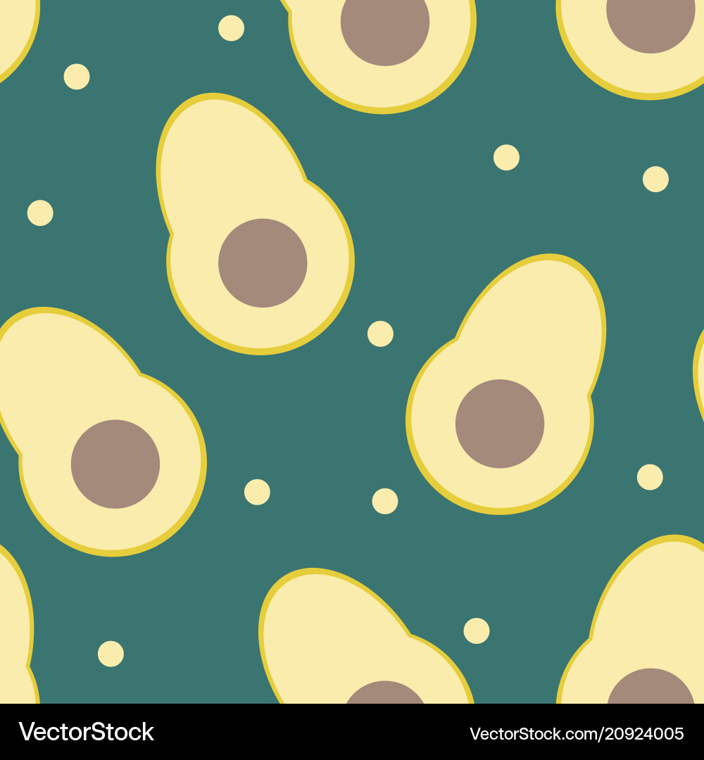 Healthy food avocado print seamless pattern Vector Image