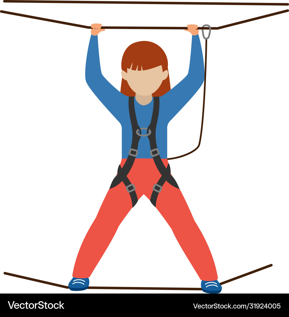 Kids climbing climber children character Vector Image