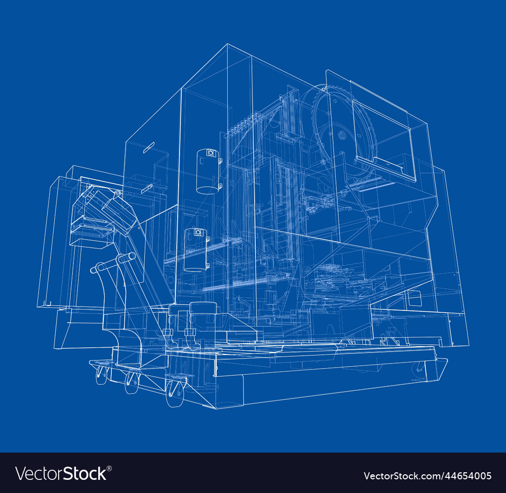 Metalworking cnc milling machine Royalty Free Vector Image