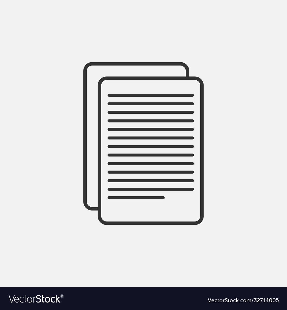 Paper document linear Royalty Free Vector Image