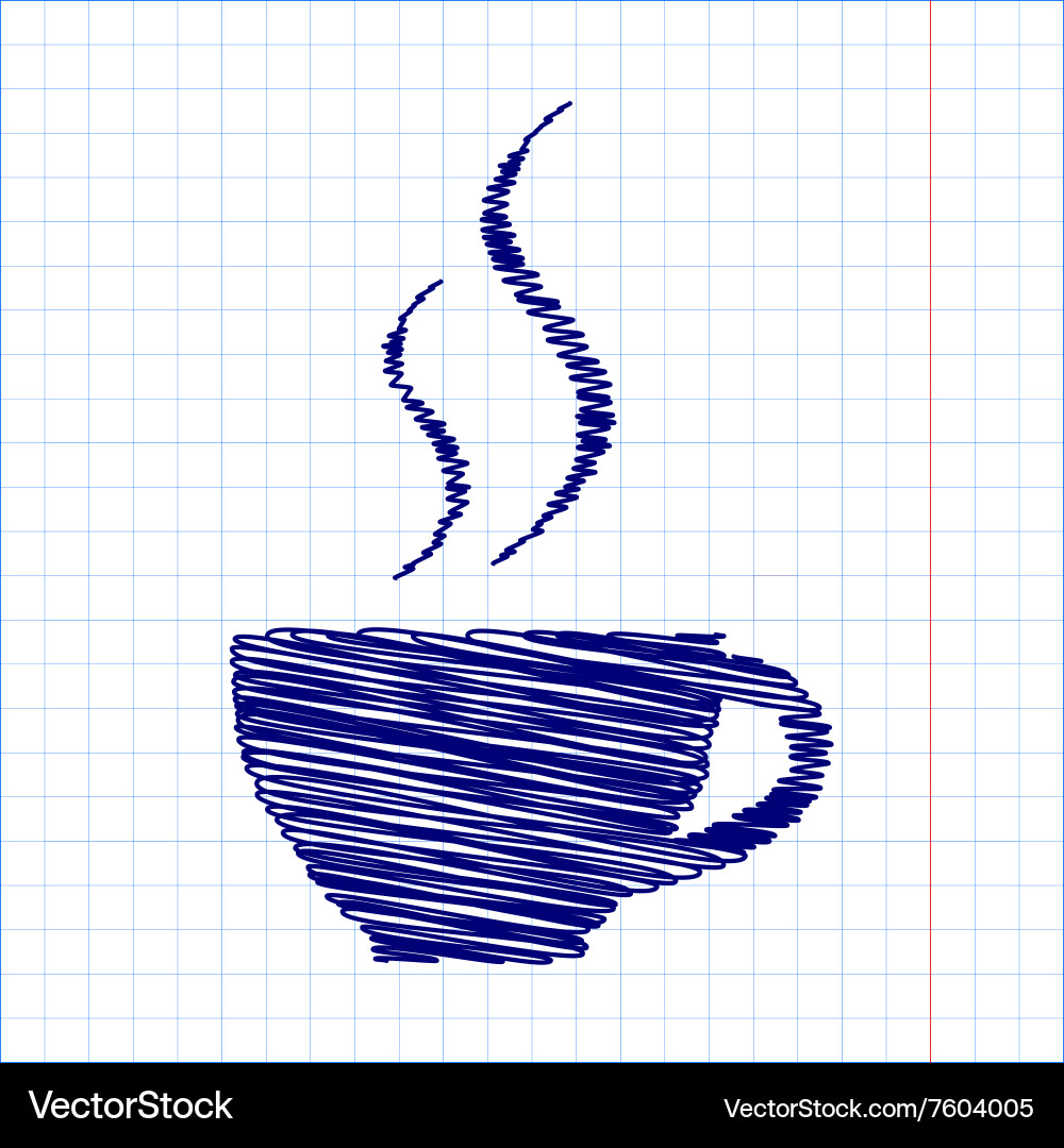 Scribble icon with pen effect Royalty Free Vector Image