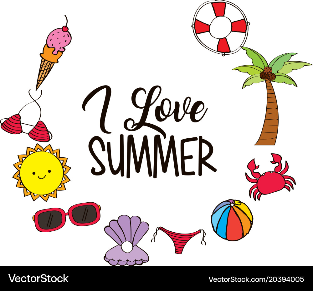 Seasonal weather summer Royalty Free Vector Image