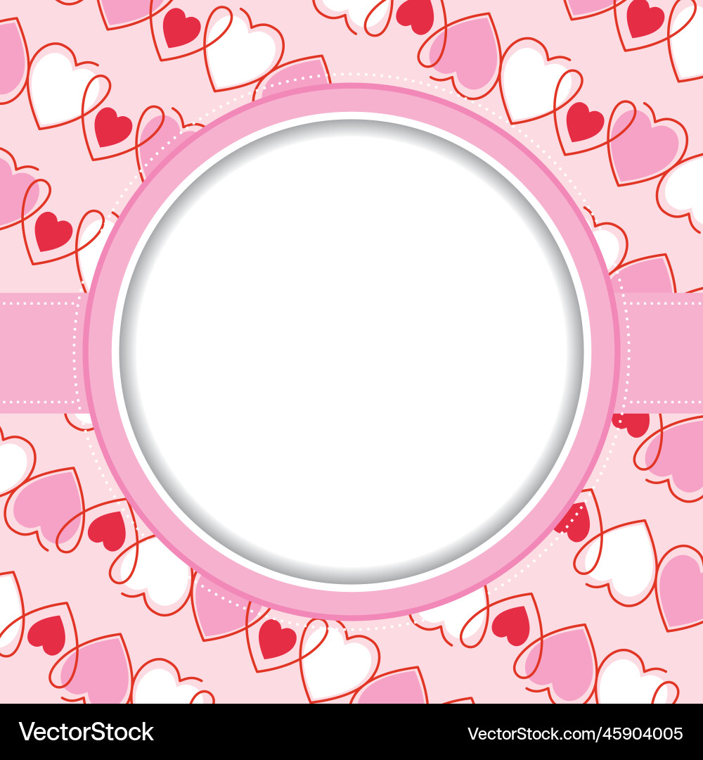 Template of a card with hearts Royalty Free Vector Image
