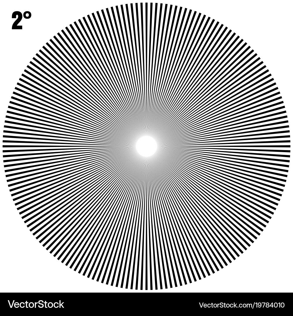 Abstract circular geometric burst rays on white Vector Image