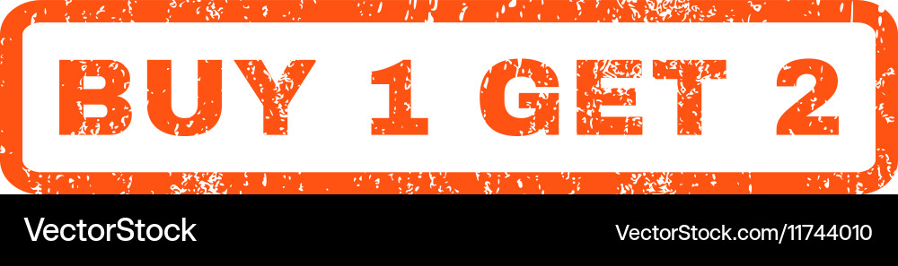 Buy 1 get 2 rubber stamp Royalty Free Vector Image