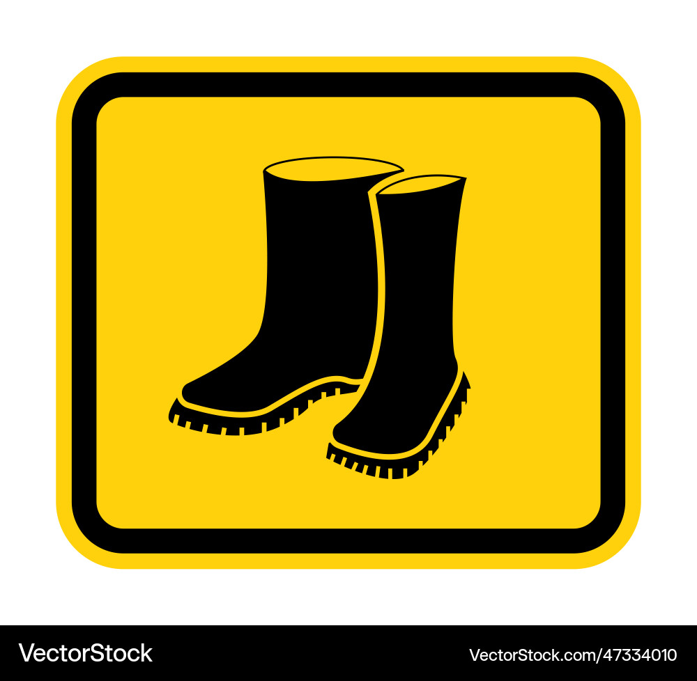 Foot protection required sign on white background Vector Image