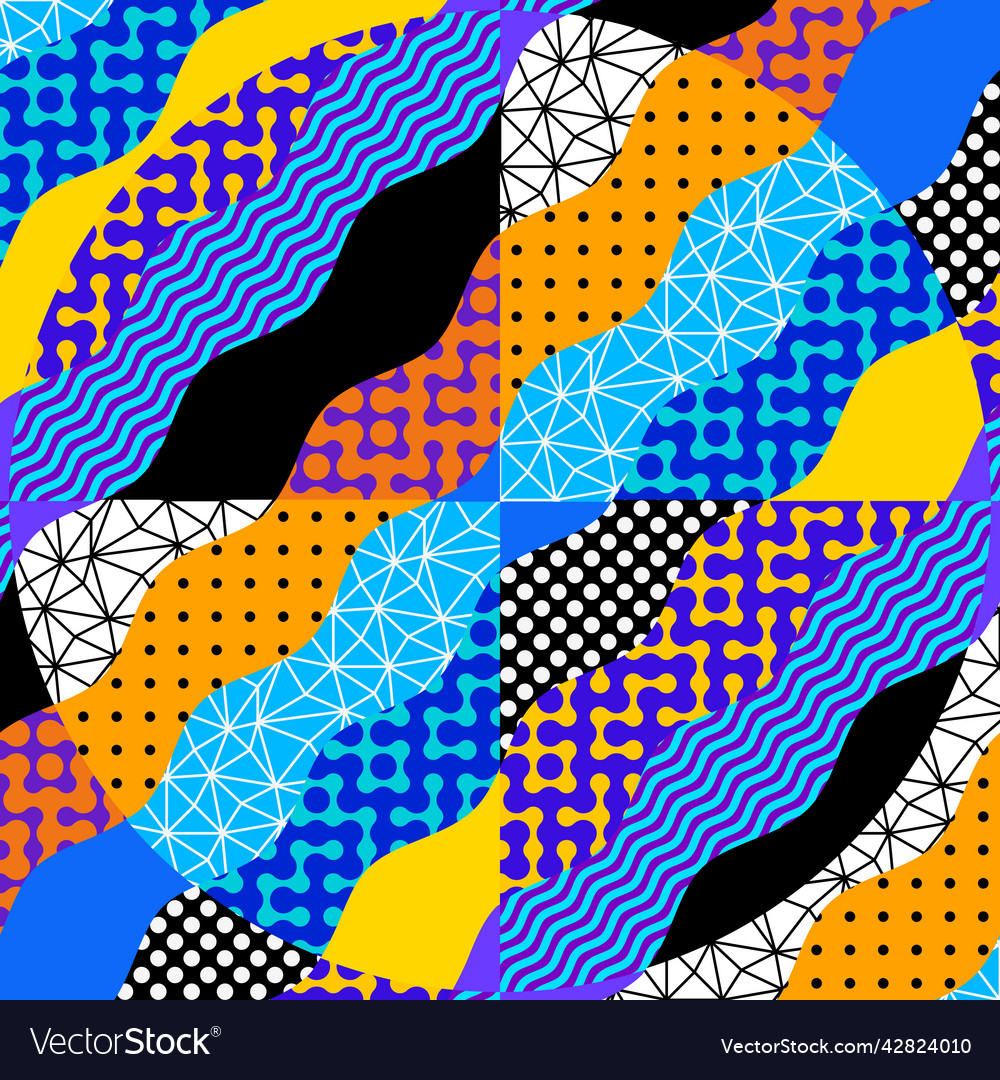 Geometric Abstract Pattern Intersection Style Vector Image