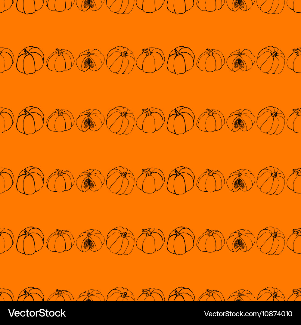 Halloween background with pumpkins Royalty Free Vector Image