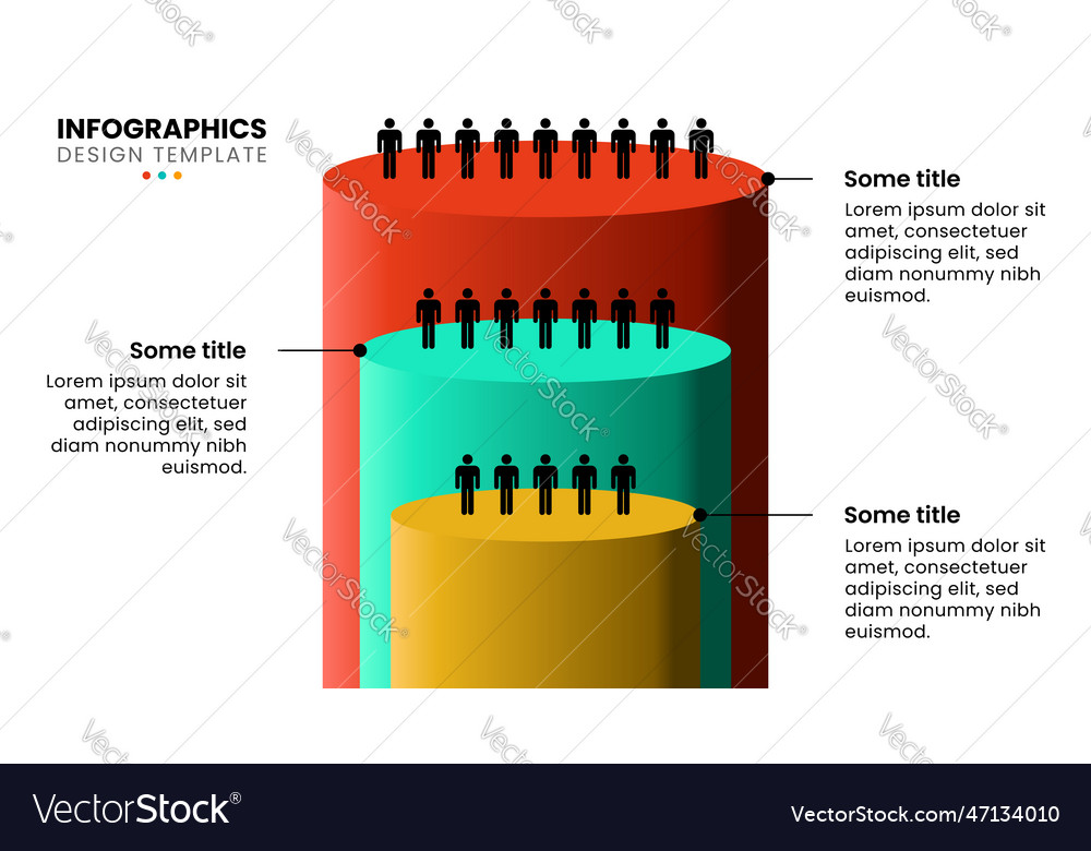 Infographic template hierarchy concept Royalty Free Vector