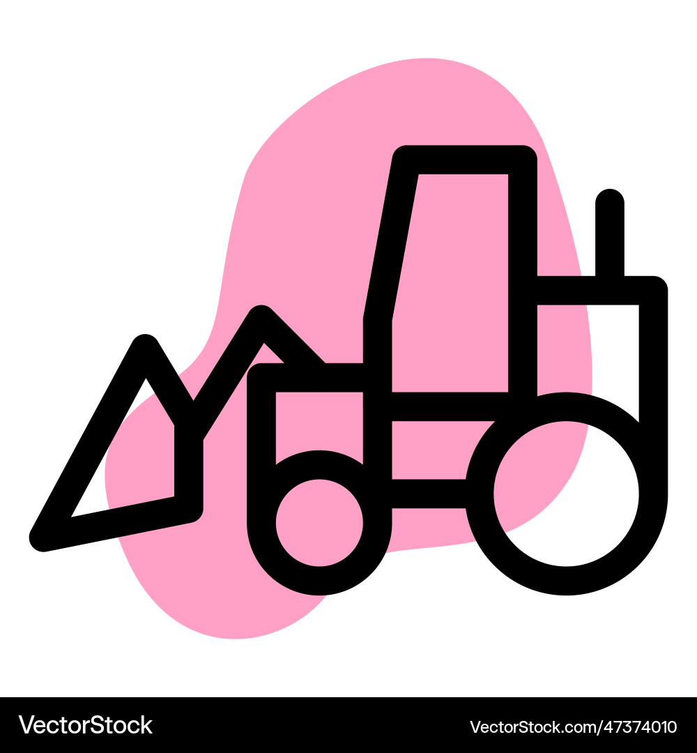 Loader used to lift heavy loads Royalty Free Vector Image
