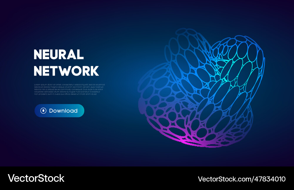 Neural network abstract technology science Vector Image
