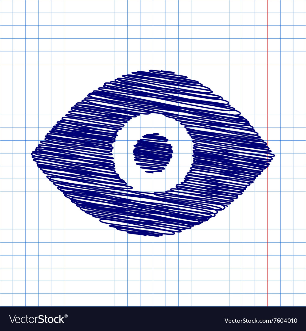 Scribble icon with pen effect Royalty Free Vector Image