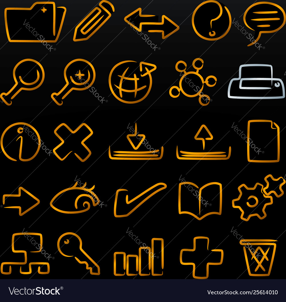 Set database icons in modulate Royalty Free Vector Image