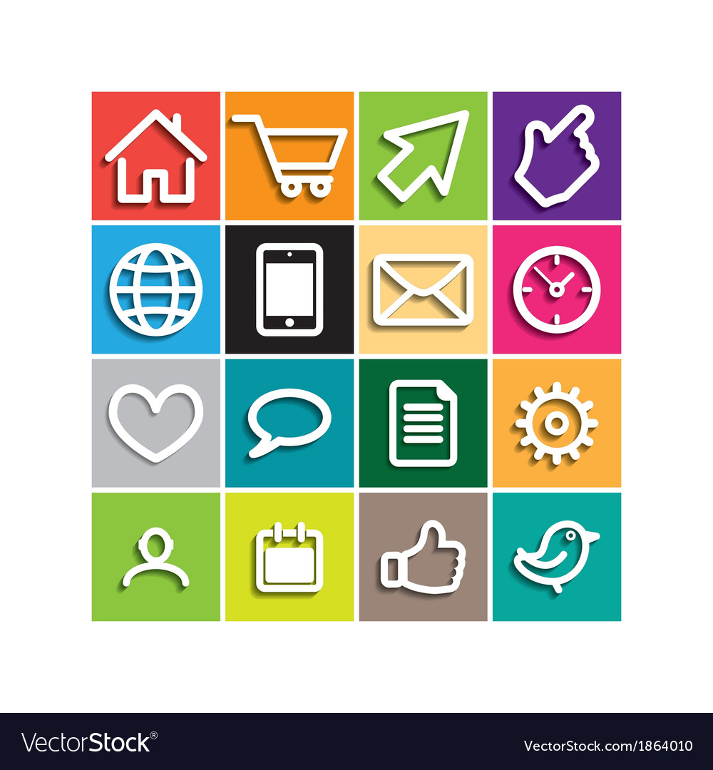 Set icons Royalty Free Vector Image - VectorStock