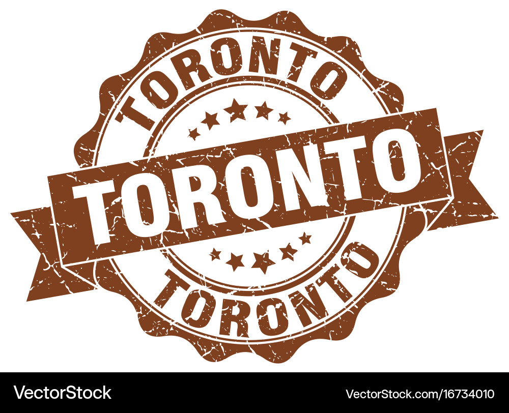 Toronto round ribbon seal Royalty Free Vector Image