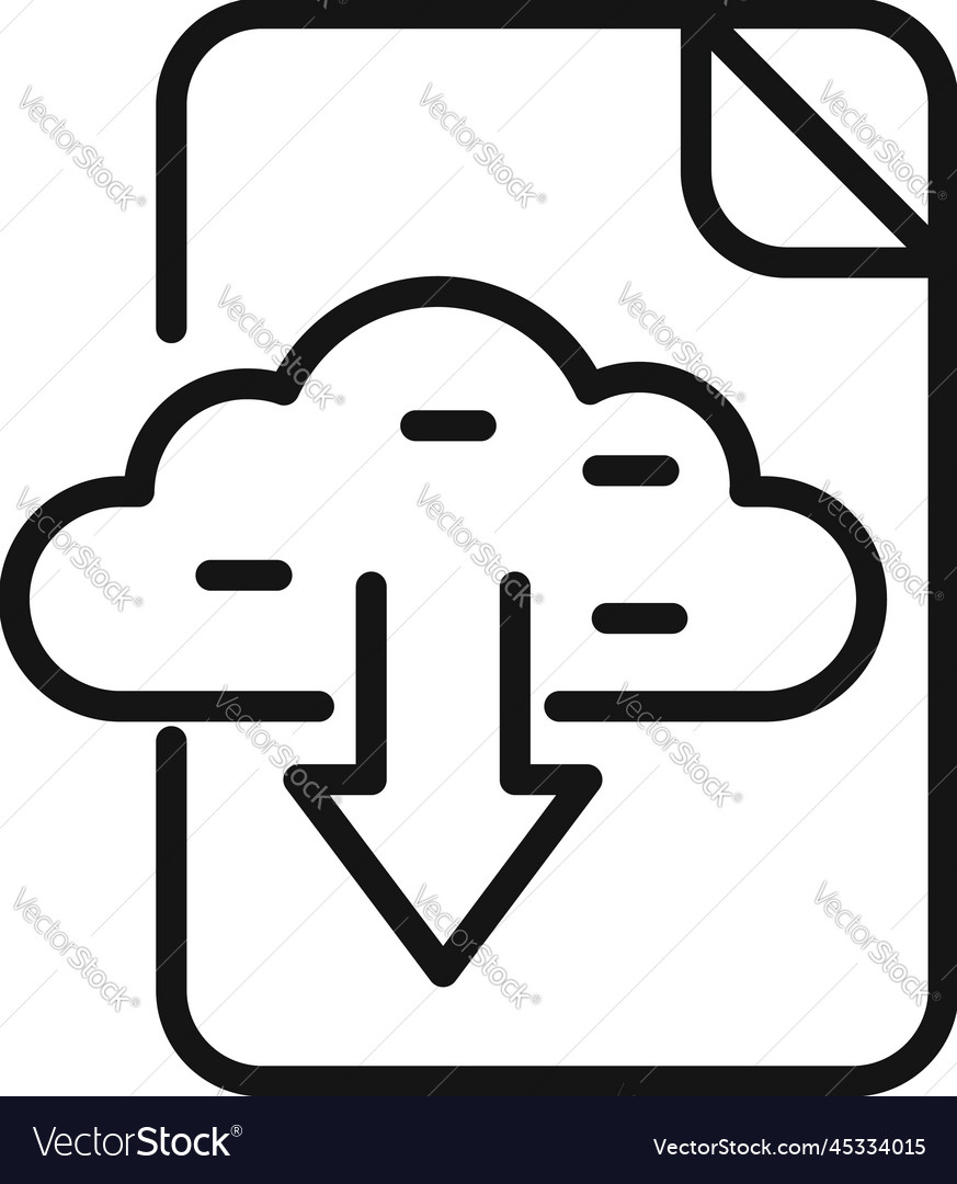 Backup file icon outline data cloud Royalty Free Vector Backup file icon outline data cloud Royalty Free Vector