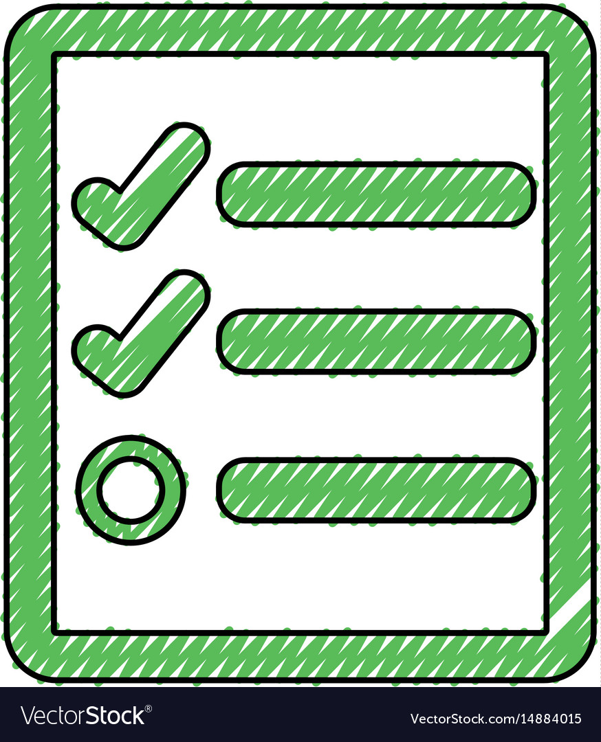 Checklist document sheet Royalty Free Vector Image
