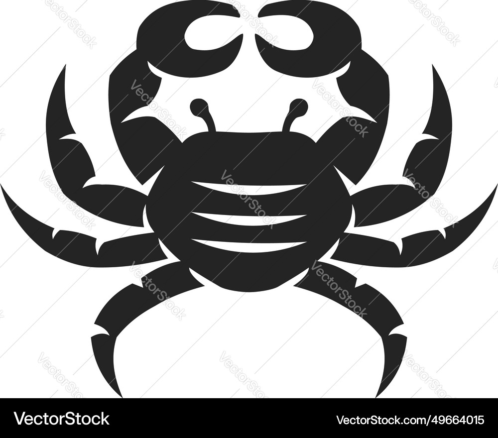 Crab logo template isolated brand identity icon Vector Image
