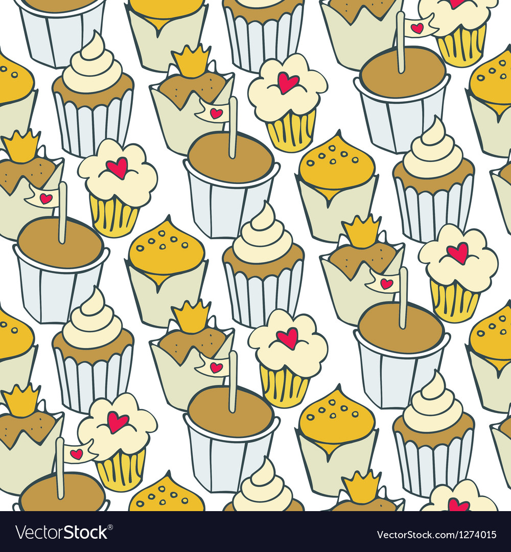 Cupcake patterns Royalty Free Vector Image - VectorStock