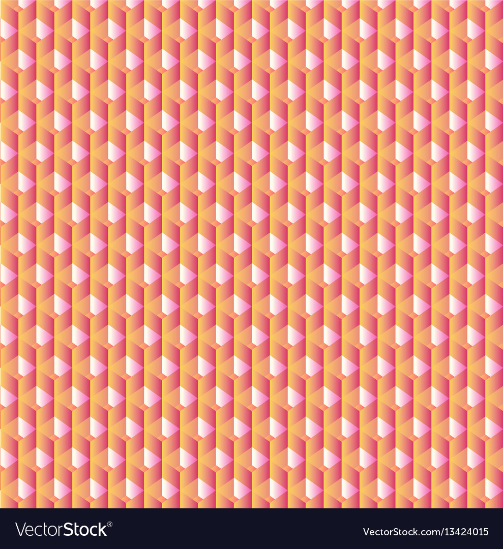 Geometric cubes pattern retro seamless Royalty Free Vector