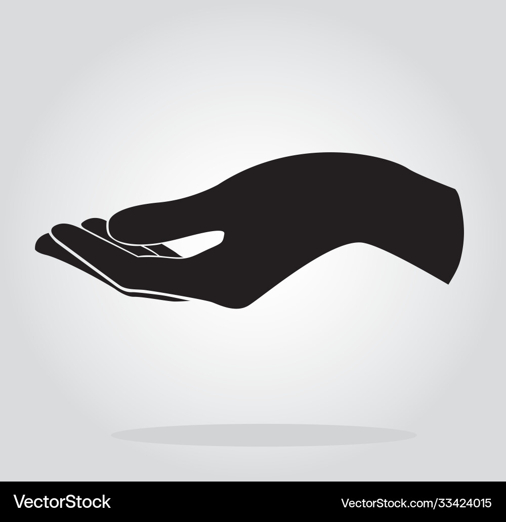 Hand holding symbol Royalty Free Vector Image - VectorStock