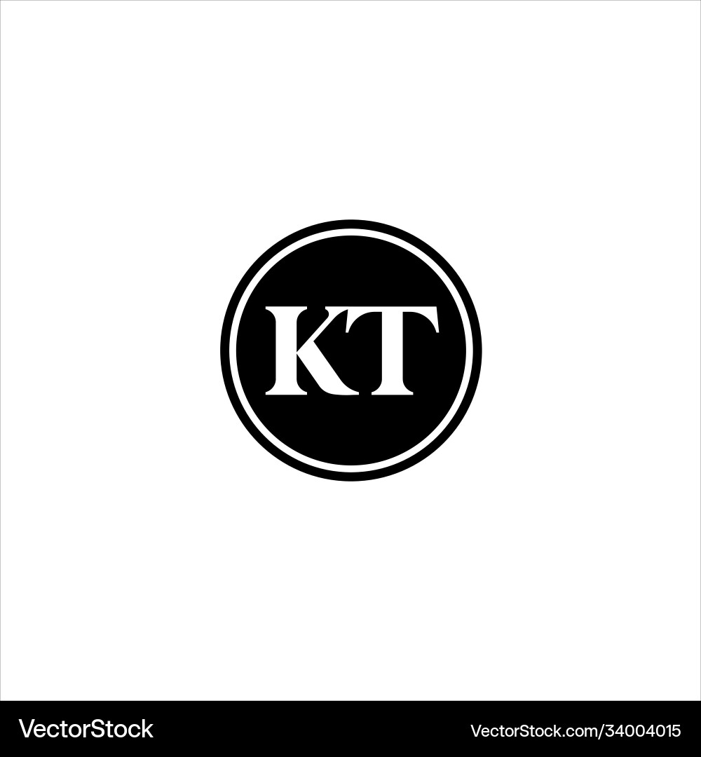 K t letter logo icon design Royalty Free Vector Image