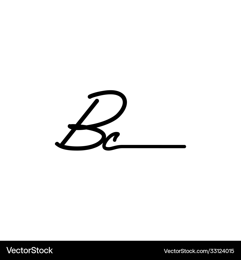 Letter ne signature logo template Royalty Free Vector Image