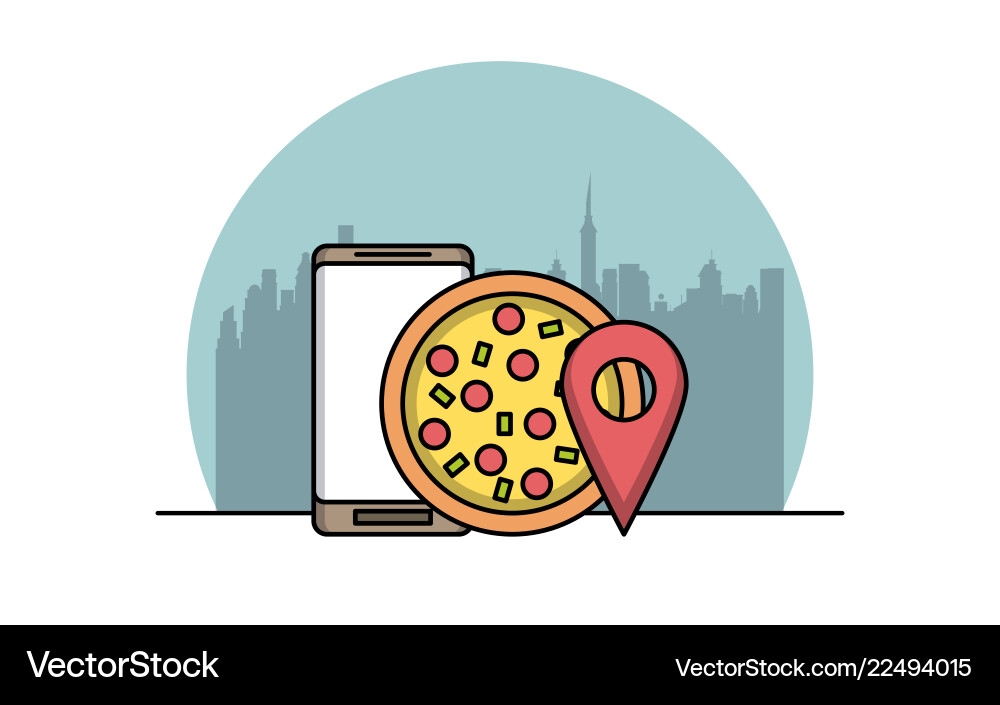 Online food order Royalty Free Vector Image - VectorStock