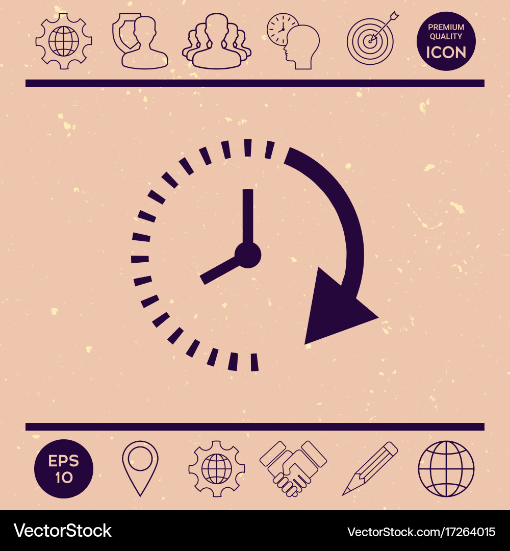 Passage of time icon Royalty Free Vector Image