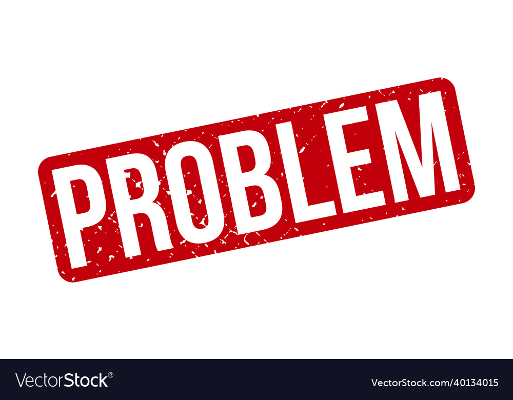 Problem rubber stamp red rubber grunge Royalty Free Vector Problem rubber stamp red rubber grunge Royalty Free Vector