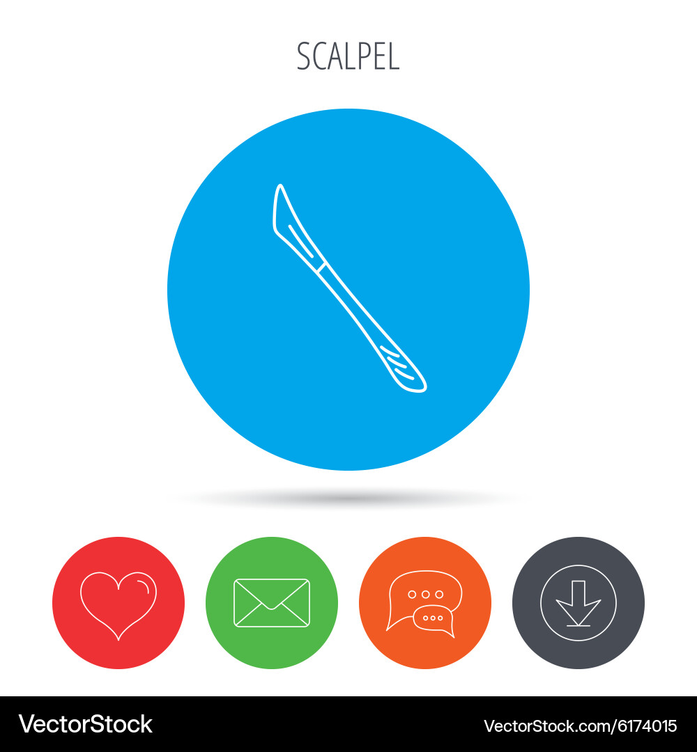 Scalpel icon surgeon tool sign Royalty Free Vector Image