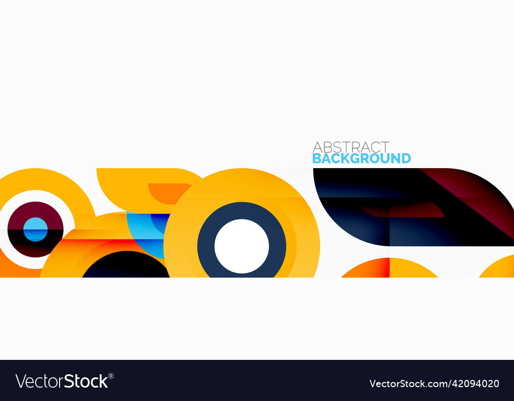 Abstract round shapes background minimalist Vector Image