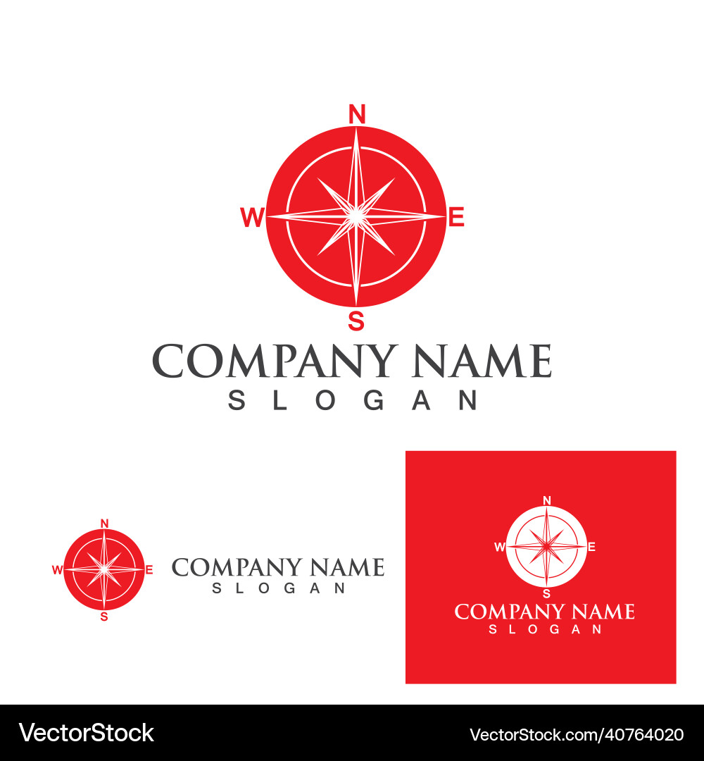 Compass logo signs and symbols Royalty Free Vector Image