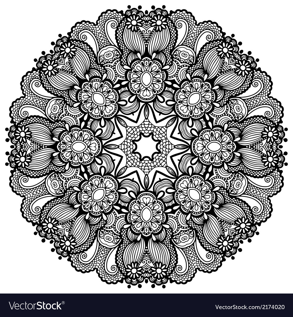 Geometric doily pattern Royalty Free Vector Image