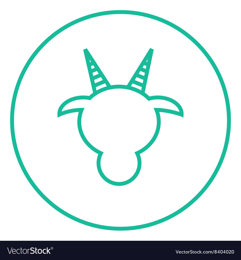Goat head line icon Royalty Free Vector Image - VectorStock