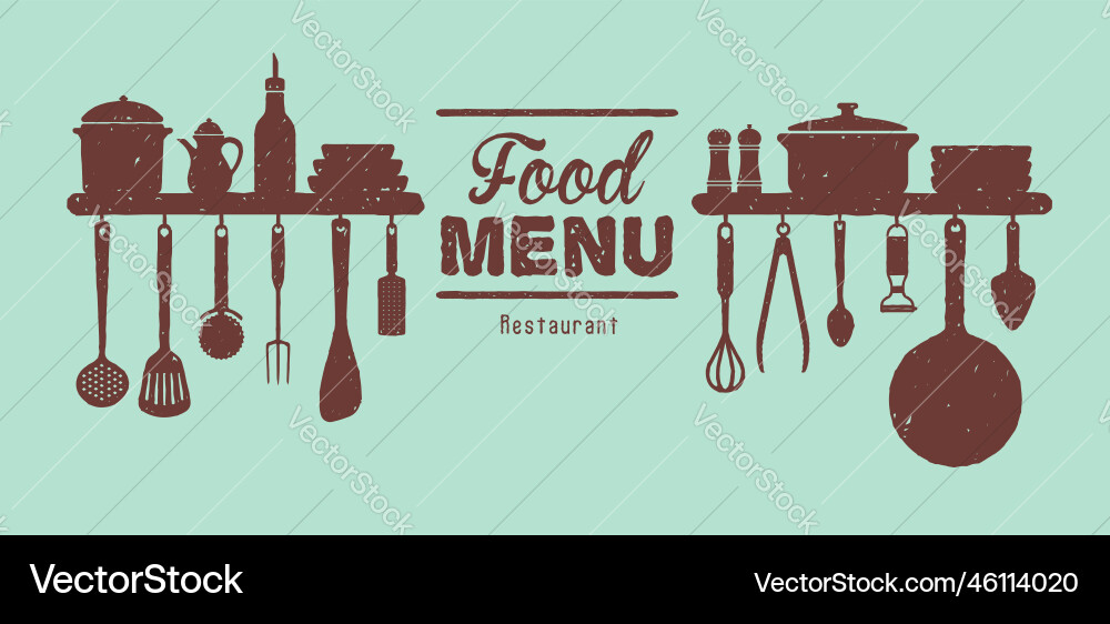 Heading part of the menu table restaurant Vector Image