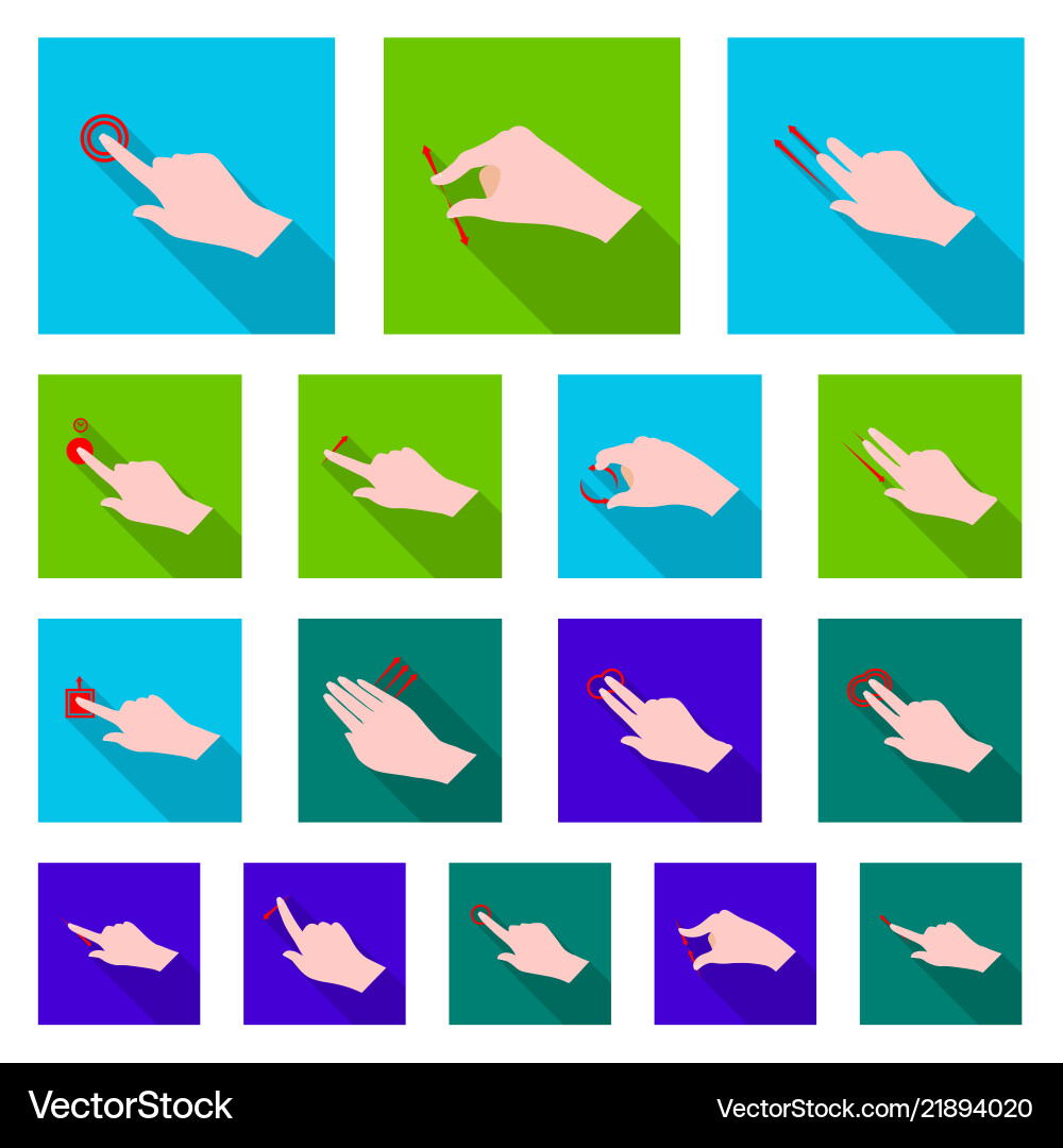 Isolated object of touchscreen and hand sign Vector Image