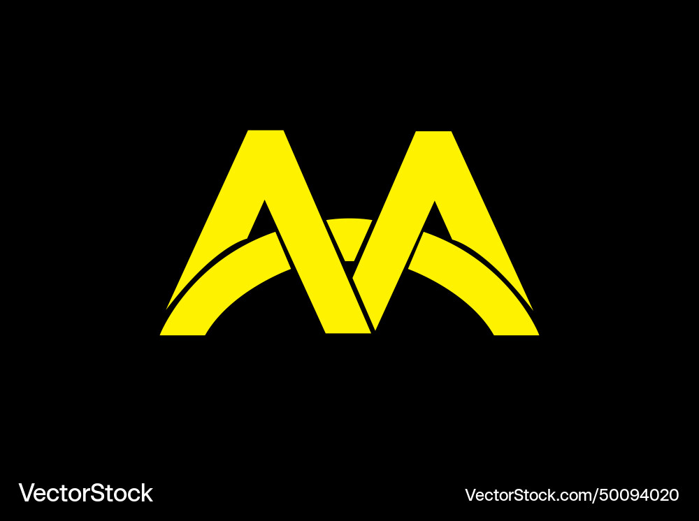 Letter aam logo design concept aam logomark icon Vector Image
