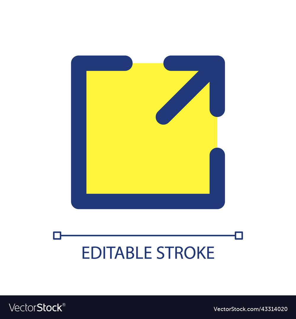 Resize pixel perfect rgb color ui icon Royalty Free Vector