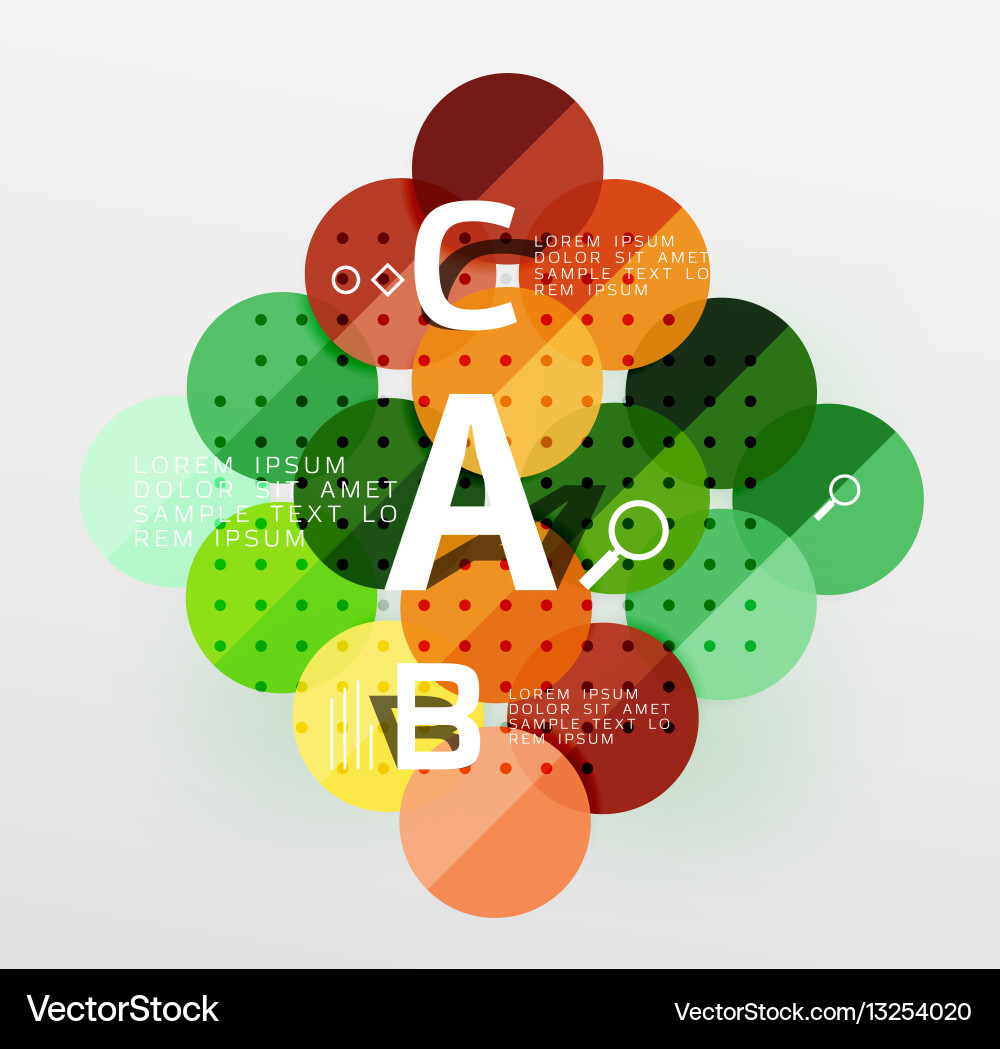 Round modern circle option infographic diagram Vector Image