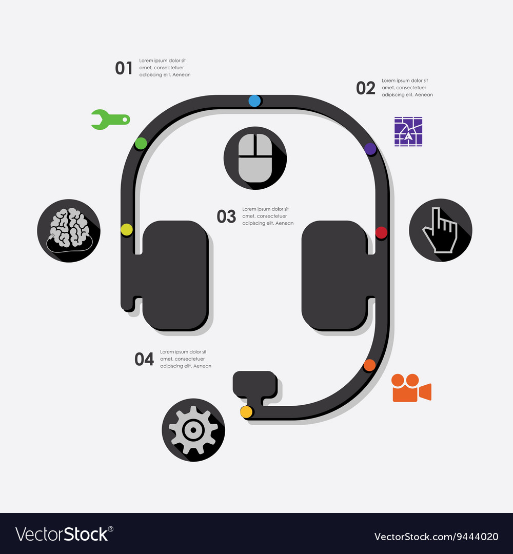 Technology infographic Royalty Free Vector Image