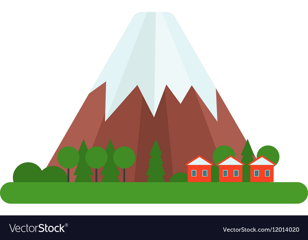 Volcano Royalty Free Vector Image - VectorStock