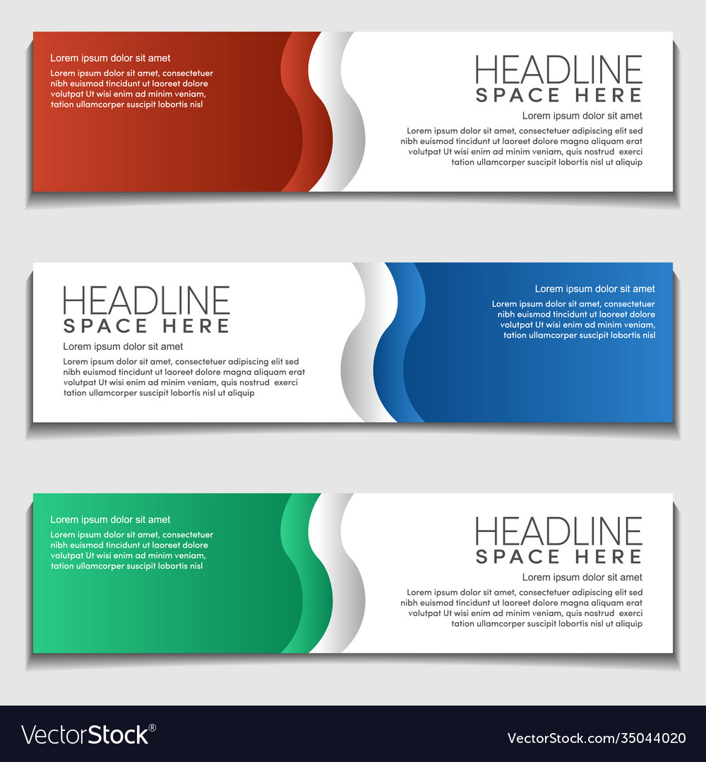 Web banner header footer wavy wave shape modern Vector Image Web banner header footer wavy wave shape modern Vector Image